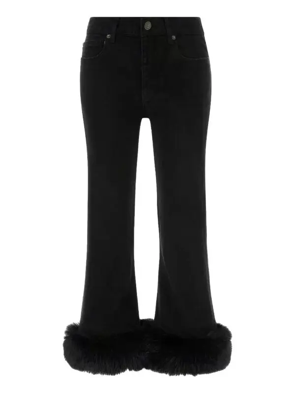 Balenciaga Flared Capri Jeans - Black