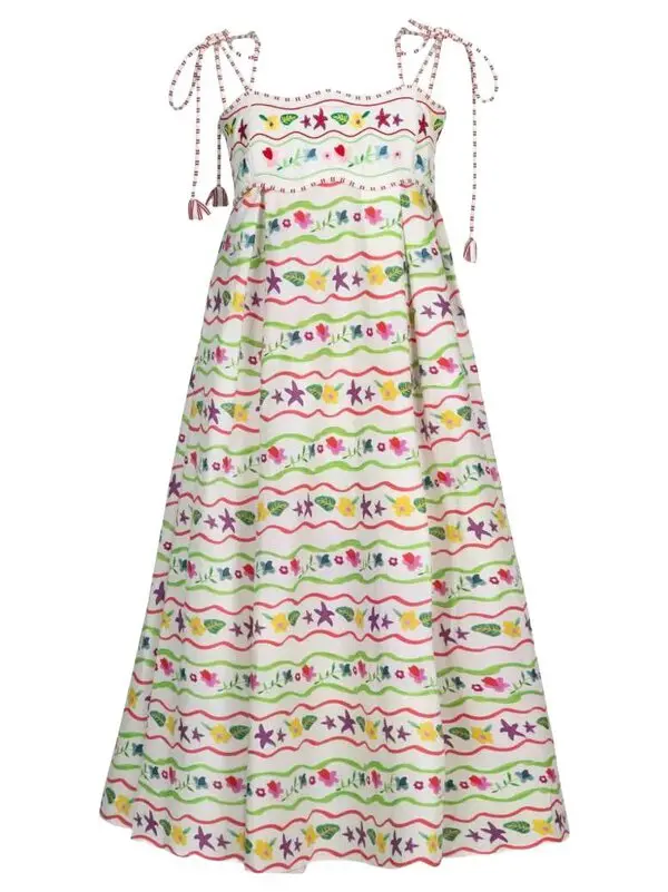 Celiab Lola Floral-print Dress - White