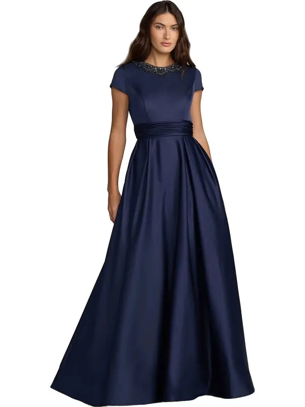 Mac Duggal Embellished Satin Ball Gown - Midnight