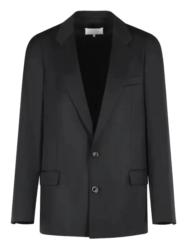MAISON MARGIELA Single-breasted Virgin Wool Blazer - Black