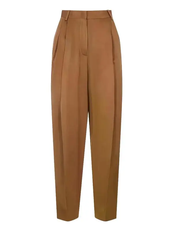 Fabiana Filippi Pleated Tapered Trousers - Brown
