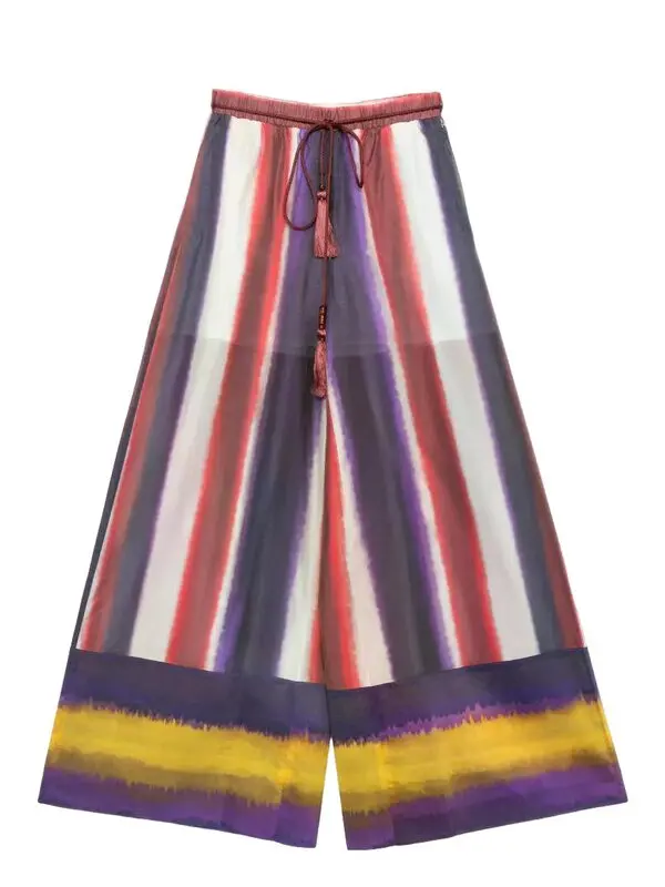 TWINSET Drawstring Wide Leg Trousers - Red