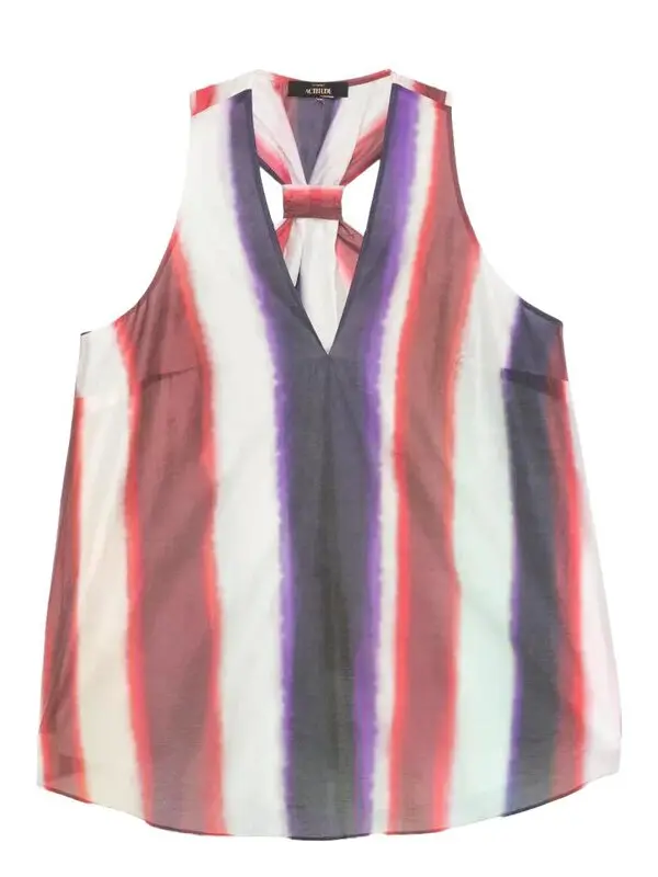 TWINSET Striped Racer-back Top - Red