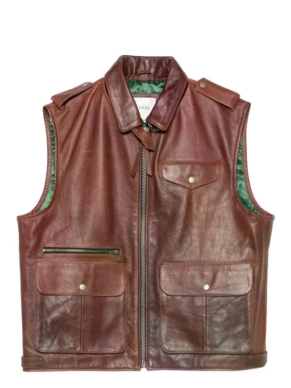 FOUND Leather Jacket - Brown