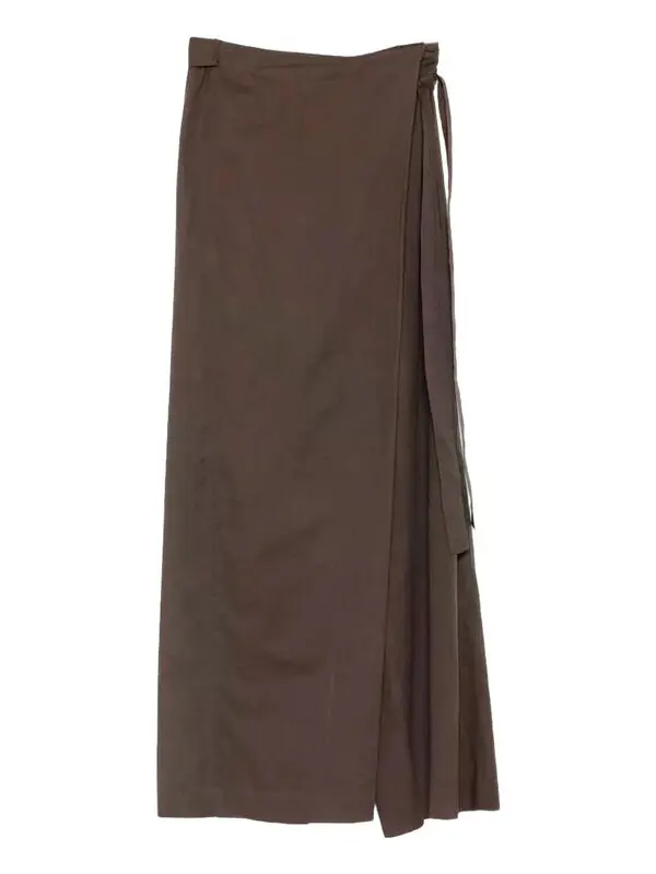 TWINSET Wrap-front Wide-leg Trousers - Brown