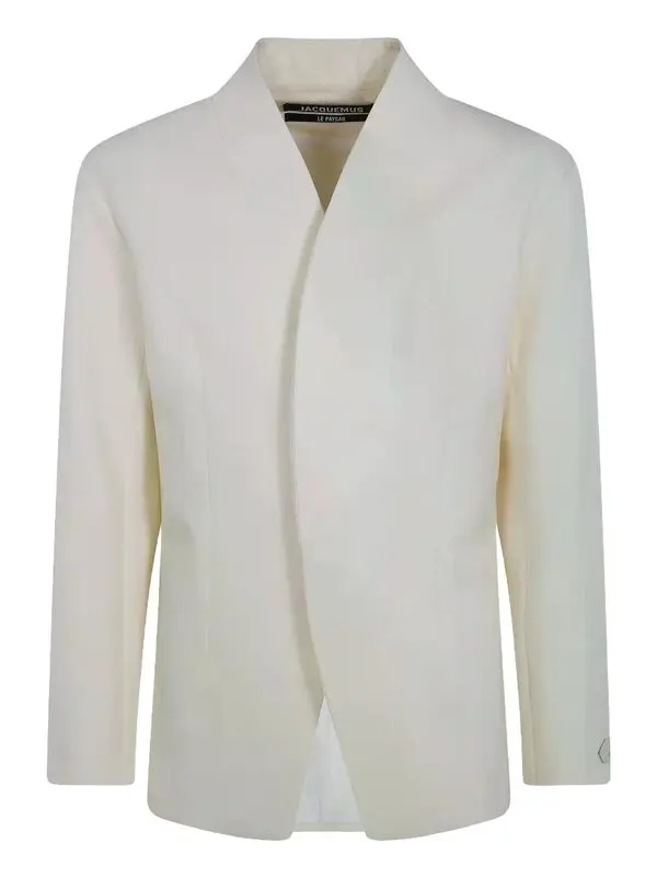 Jacquemus The Bastide Collarless Blaser - Neutrals