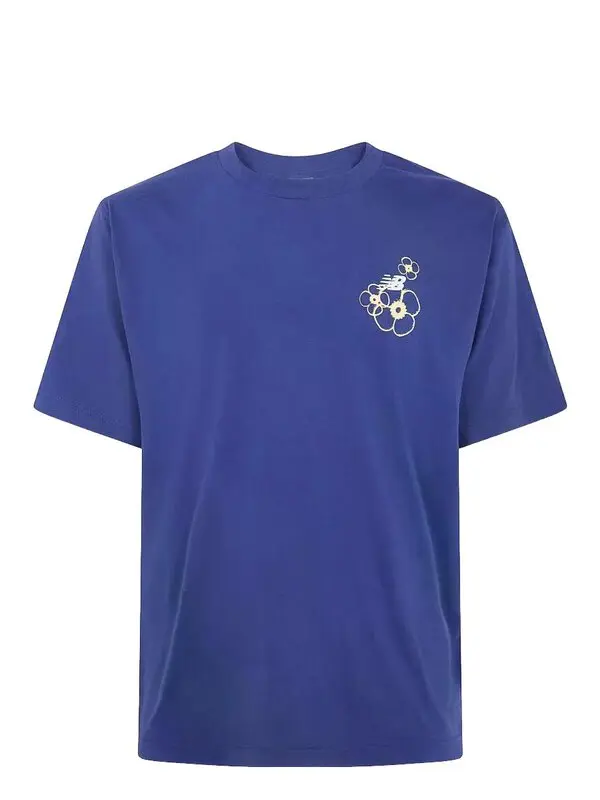NEW BALANCE Floral-print T-shirt - Blue