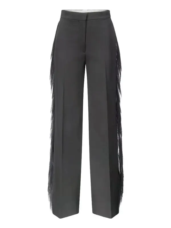 FFORME Luella Fringe-trim Trousers - Black