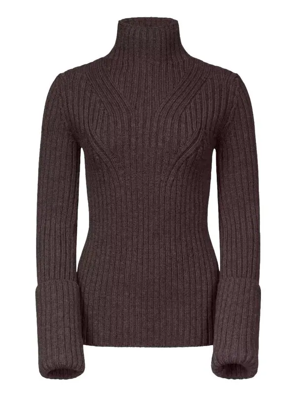 FFORME Astrid Ribbed-knit Sweater - Brown