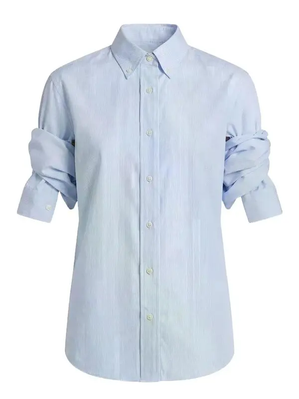 Monse Knotted-sleeve Shirt - Blue