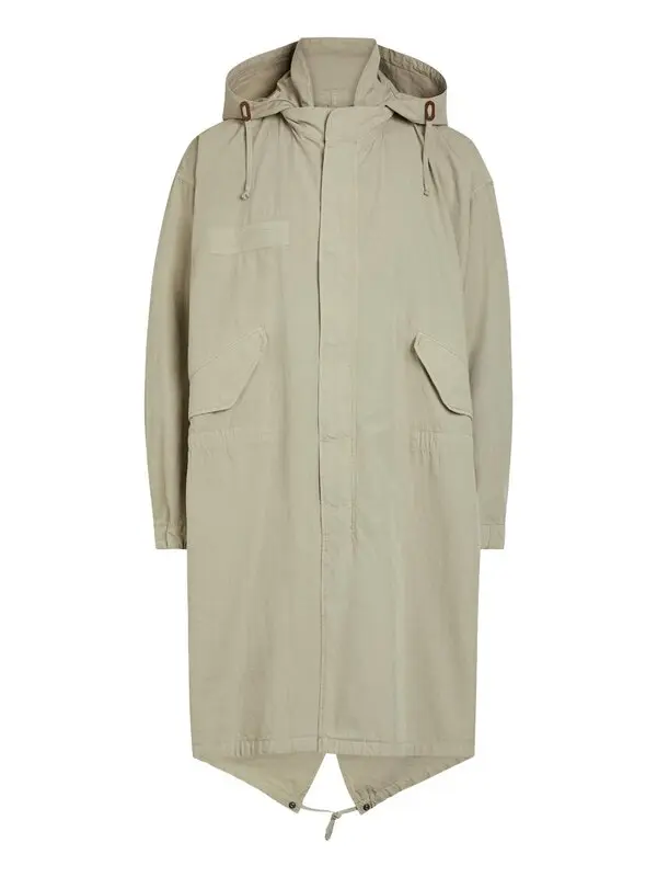 A.p.c. Hooded Cotton Parka Coat - Khaki