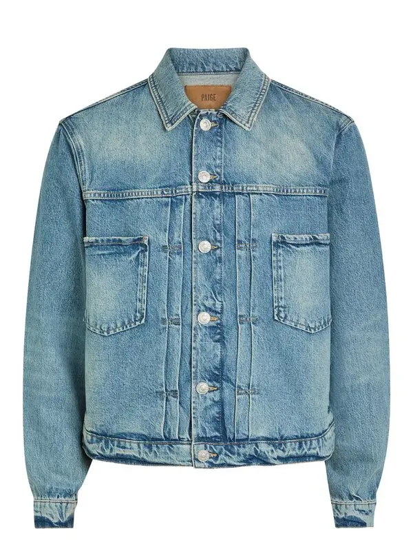 Paige Tobin Denim Trucker Jacket - Blue