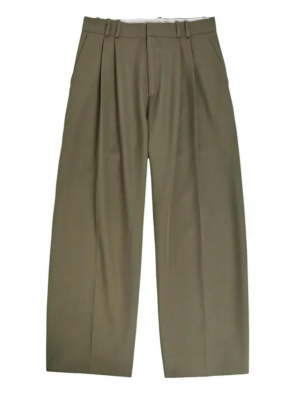 Studio Nicholson Relaxed Straight-leg Canvas Trousers - Khaki