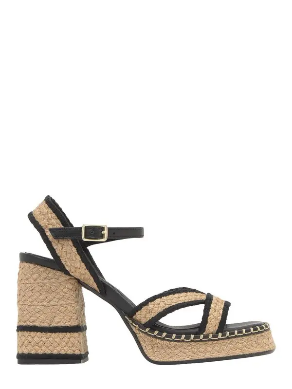 CastaÑer Raffia Platform Sandals - Beige