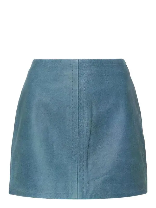 STAND STUDIO Perla Leather Miniskirt - Blue
