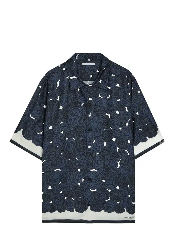 Givenchy Printed Silk Shirt - Navy
