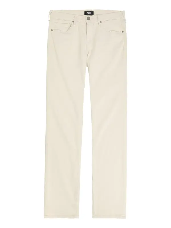 Paige Slim Straight-leg Jeans - Ecru