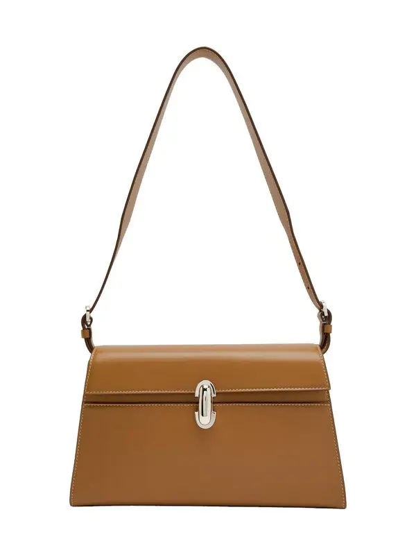 Savette Symmetry Leather Shoulder Bag - Orange