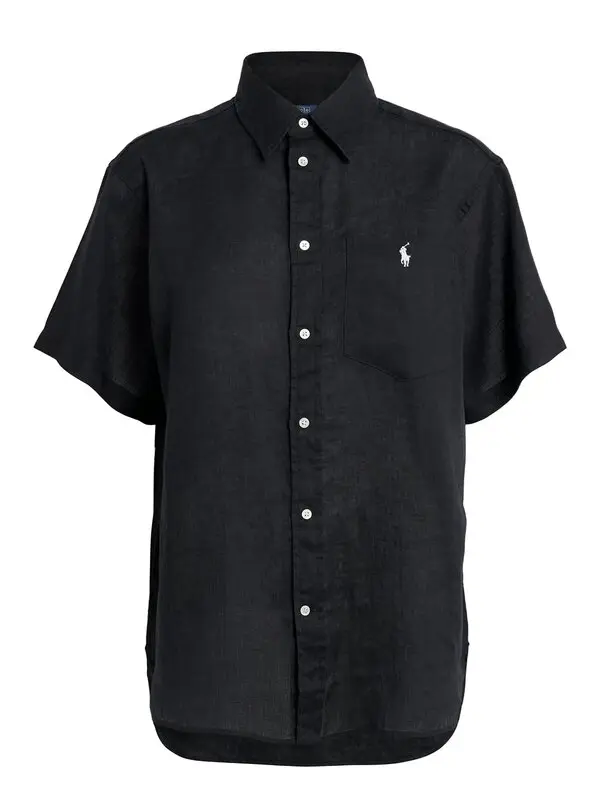 Polo Ralph Lauren Linen Oversized Shirt - Black