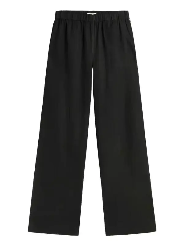 ECOALF Drawstring Wide-leg Trousers - Black