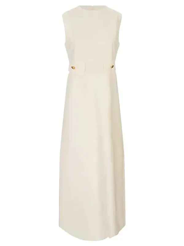P.a.r.o.s.h Button-detailed Sleeveless Dress - Neutrals