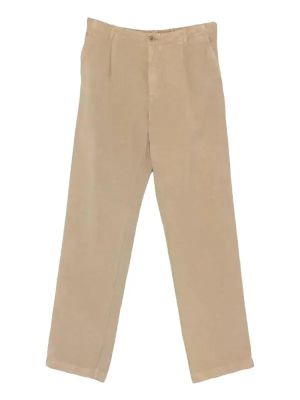 120% Lino Belted Pleated Trousers - Neutrals