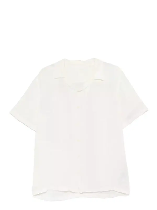 120% Lino Short-sleeved Camp-collar Shirt - Neutrals