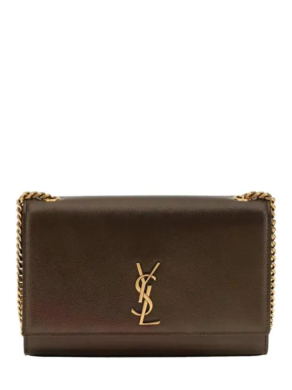 Saint Laurent Kate Leather Shoulder Bag - Brown