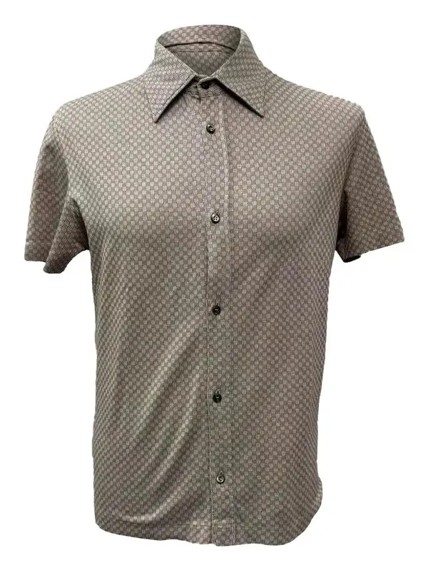 Prada Patterned Knitted Shirt - Neutrals
