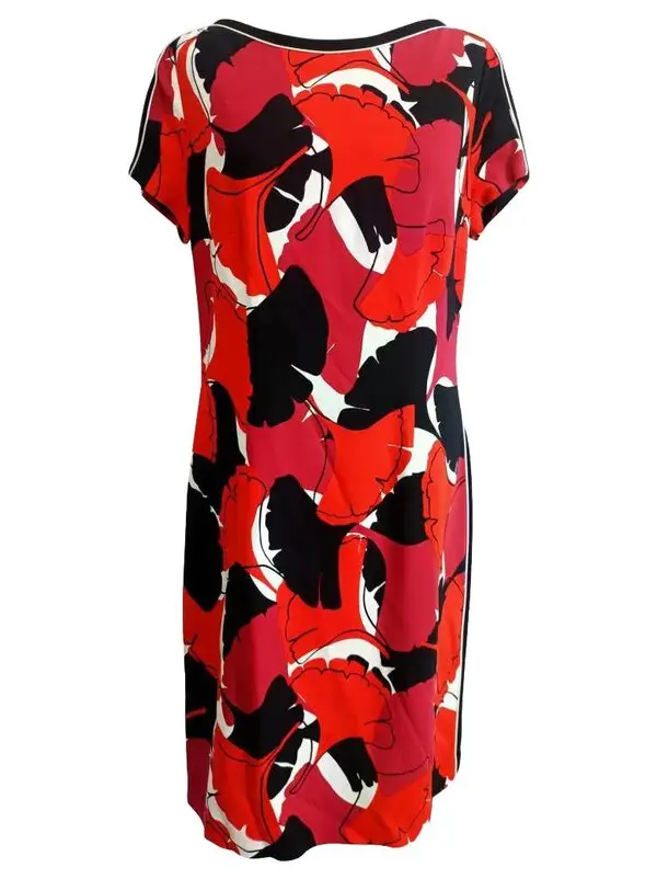 BOSS Abstract-print Tailored Dress - Red