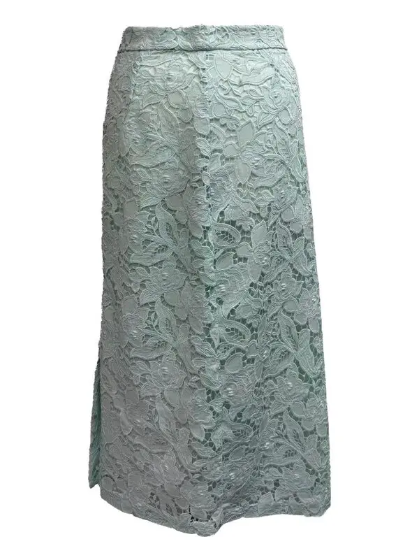 Zimmermann Lace-detailed Midi Skirt - Blue