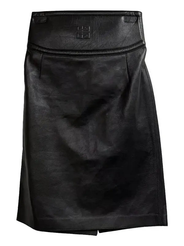 Givenchy Cutout Embossed Skirt - Black
