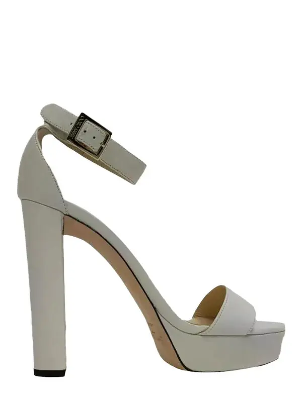 JIMMY CHOO Ankle Strap Platform Sandals - Neutrals