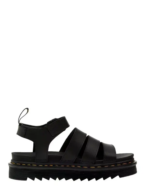 Dr. Martens Blaire Athena Buckled Leather Sandals - Black