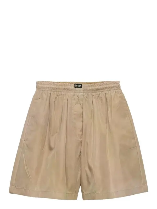 Prada Washed Re-nylon Shorts - Neutrals