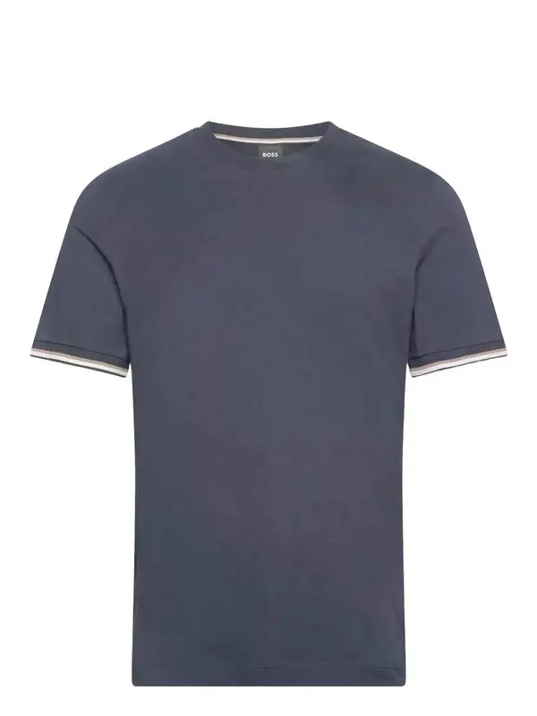 BOSS Stripe-detail T-shirt - Blue
