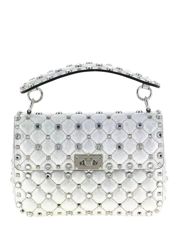 Valentino Garavani Rockstud Spike Shoulder Bag - Silver