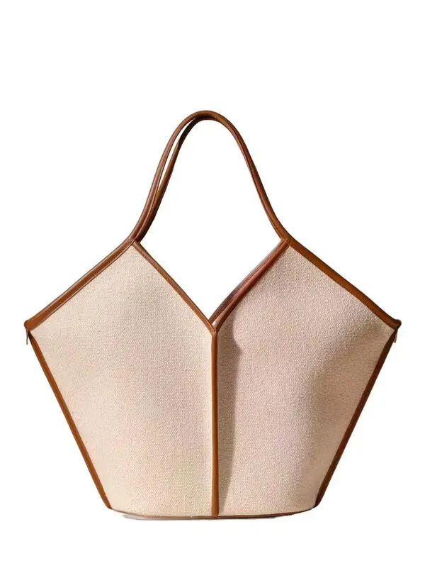 Hereu Calella Leather-trim Tote Bag - Neutrals