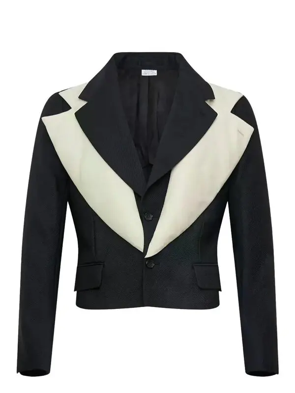 Comme Des Garçons Chest-panel Cropped Dinner Jacket - Black