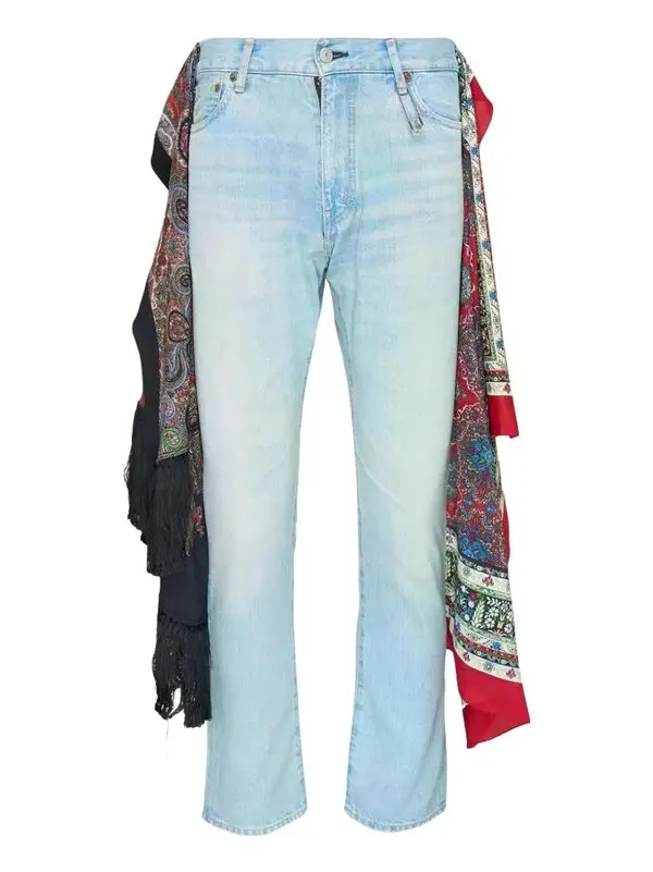 Junya Watanabe X Levi's Scarf-detail Jeans - Blue