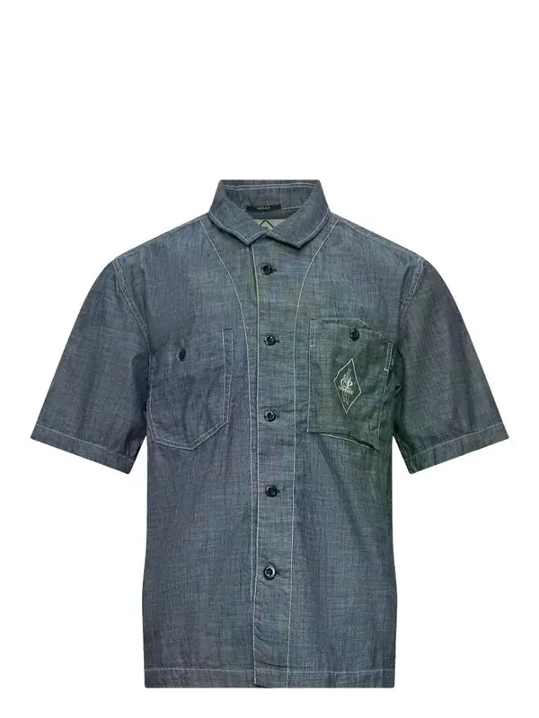 C.P. COMPANY Short-sleeved Chambray Shirt - Grey