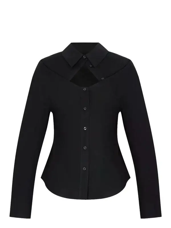 Alexander Wang Cut-out Long-sleeve Shirt - Black