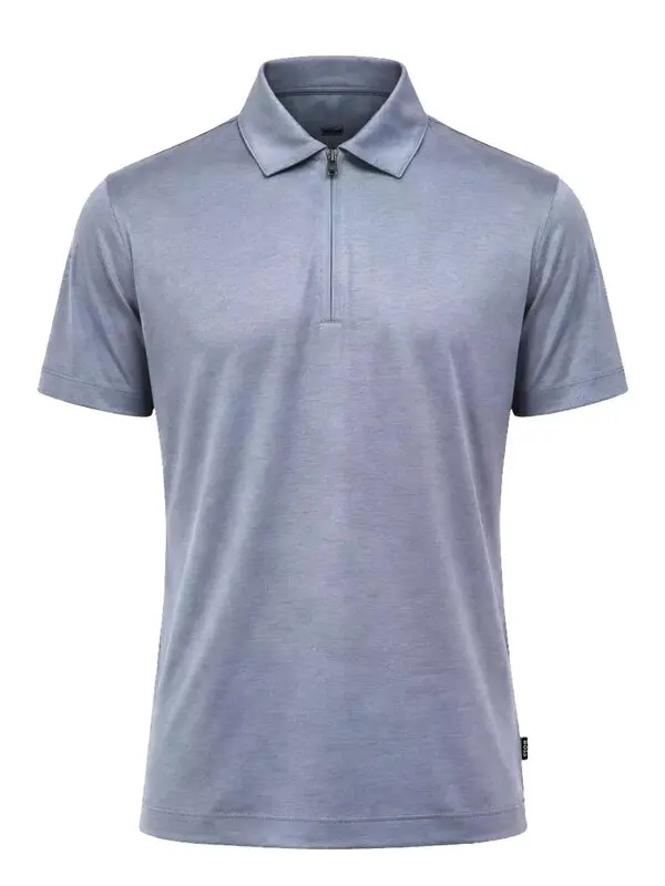 BOSS H-paras 50 Zip-fastening Polo Shirt - Blue