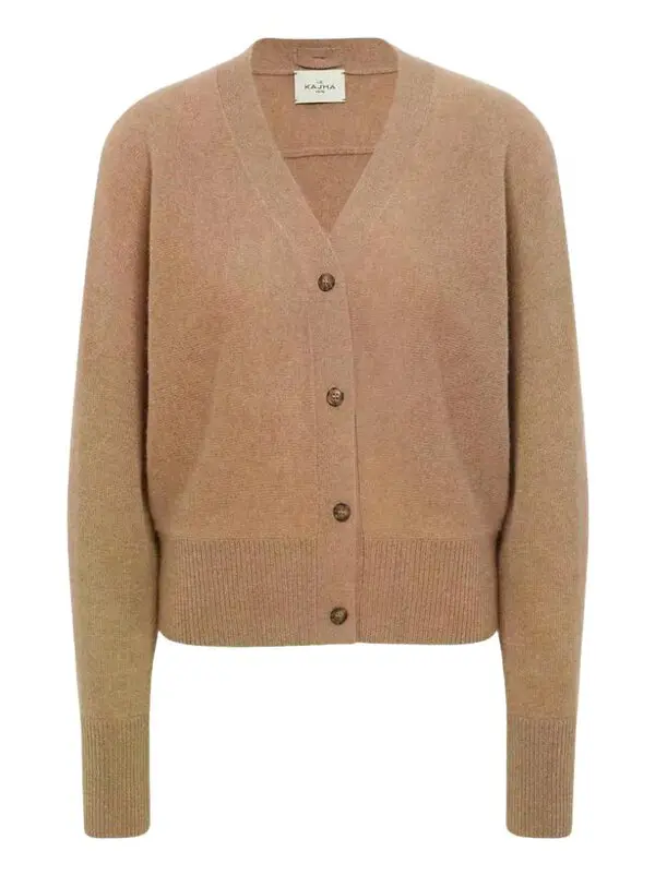 Le Kasha V-neck Button-up Cardigan - Brown