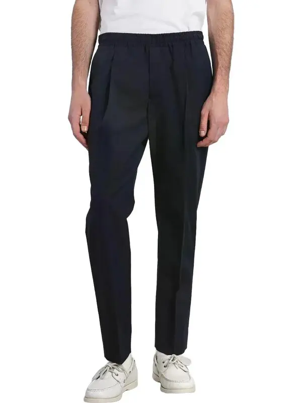 GREYED Elasticated-waist Trousers - Blue