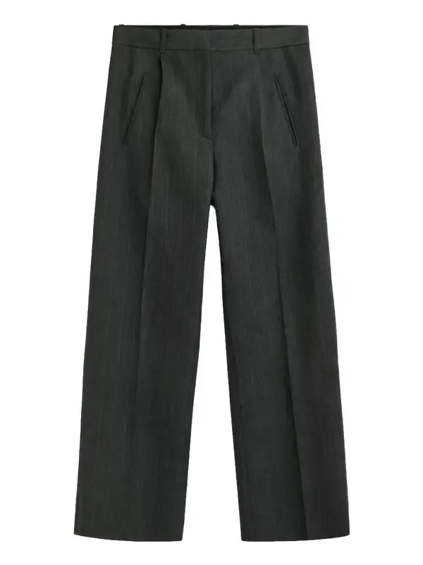 Our Legacy Universe Pinstriped Pleated Trousers - Grey