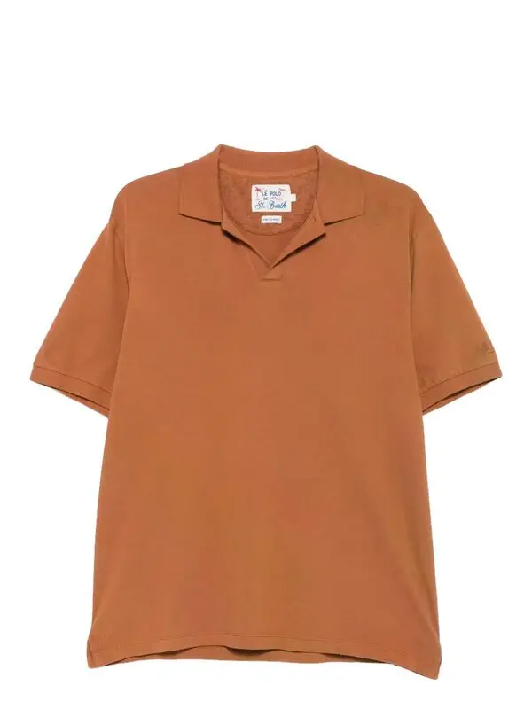 MC2 SAINT BARTH Charles Logo-embroidered Polo Shirt - Brown