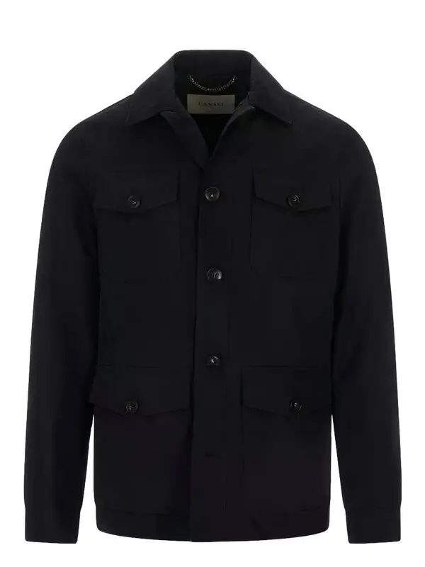 Canali Four-pocket Shirt Jacket - Blue