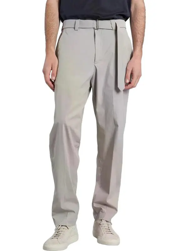 LOW BRAND Belted Trousers - Grey