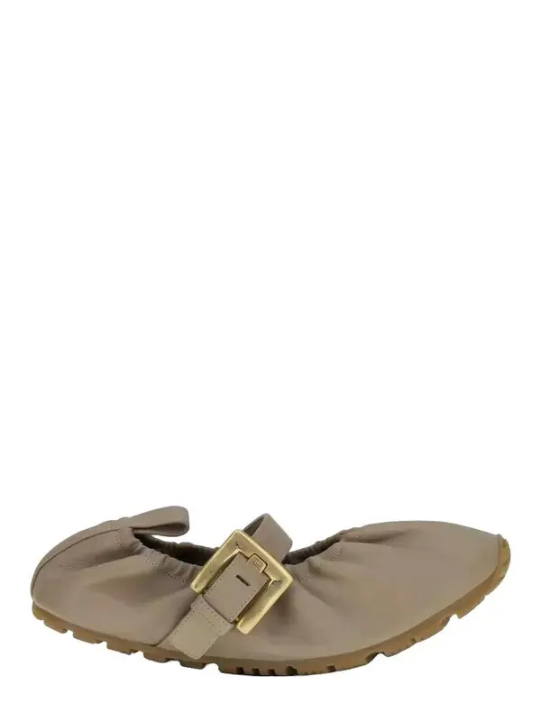 Balmain Buckle-strap Ballerina Flats - Neutrals